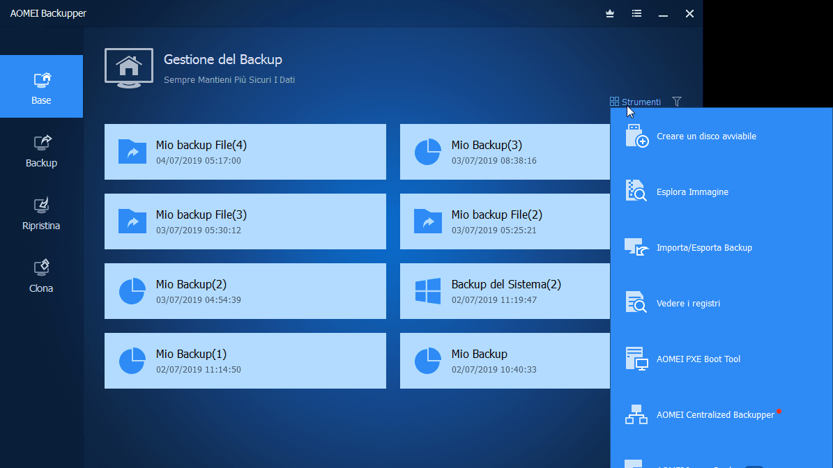 AOMEI Backupper Screenshot