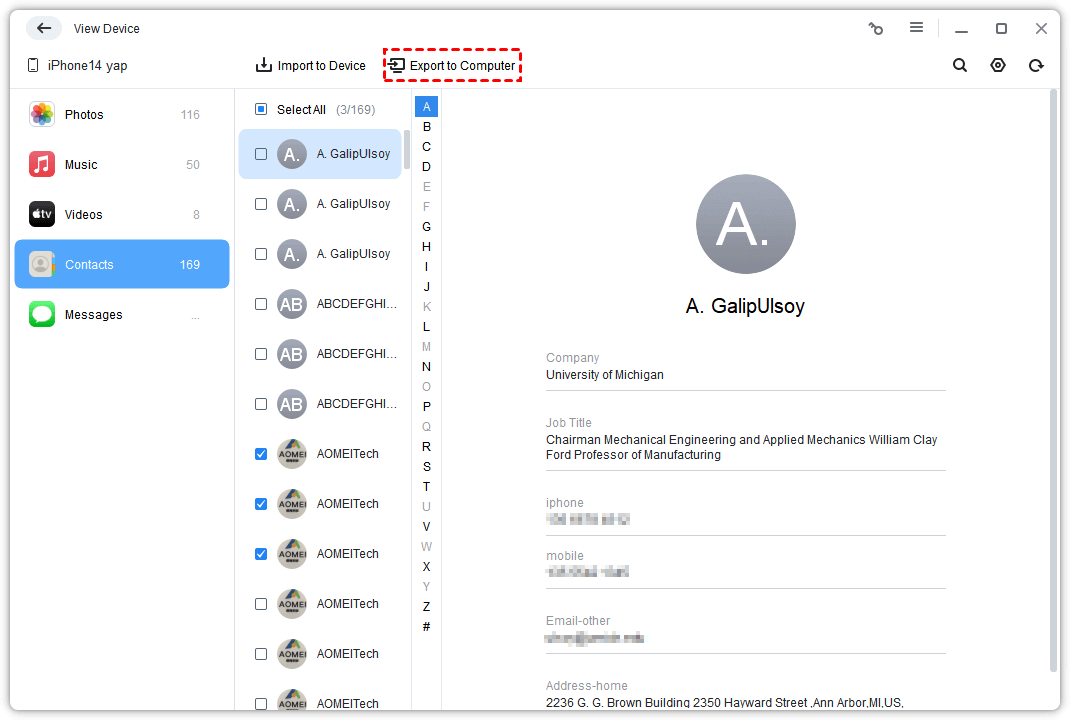 How to Export Contacts from iPhone to CSV/VCF/Excel/PC