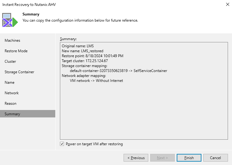 How to Configure Instant Recovery AHV in Veeam [Detailed Steps]