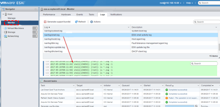 How to Check VMkernel Logs for More Troubleshooting