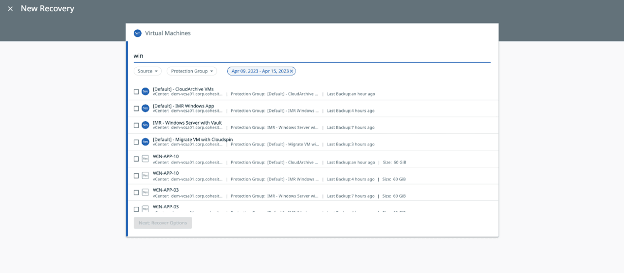 How to Use Cohesity Instant Mass Restore