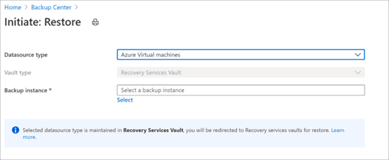 How to Configure Azure Backup Instant Restore to New VM