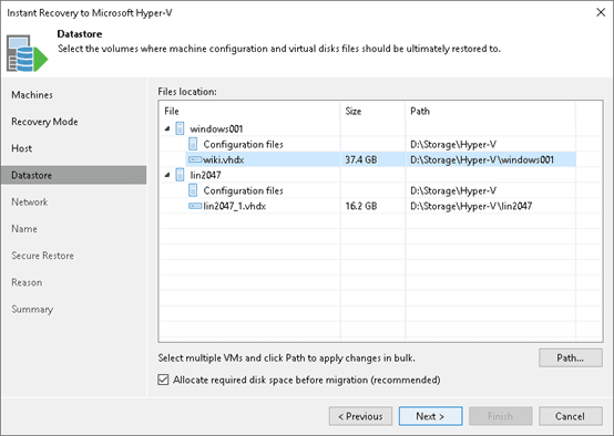 How to Perform Veeam Instant VM Recovery to Hyper-V