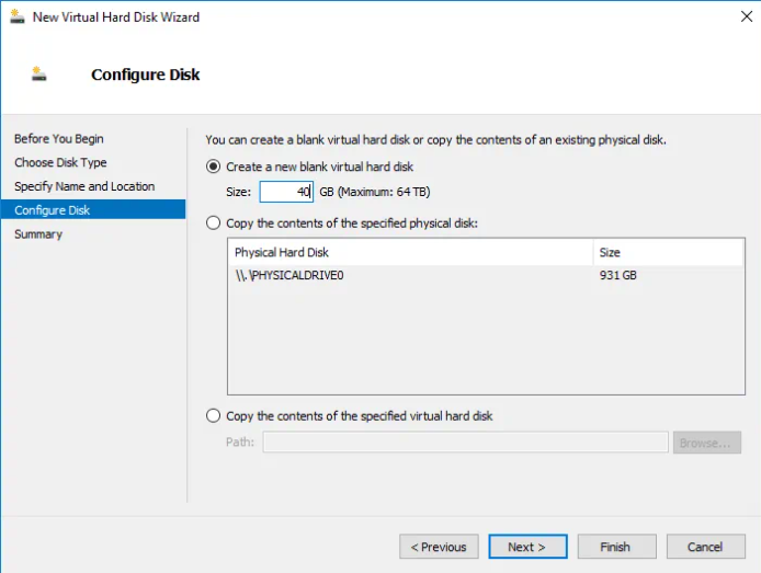 How to Create a Fixed Size Hard Disk for a Hyper-V VM [Detailed]
