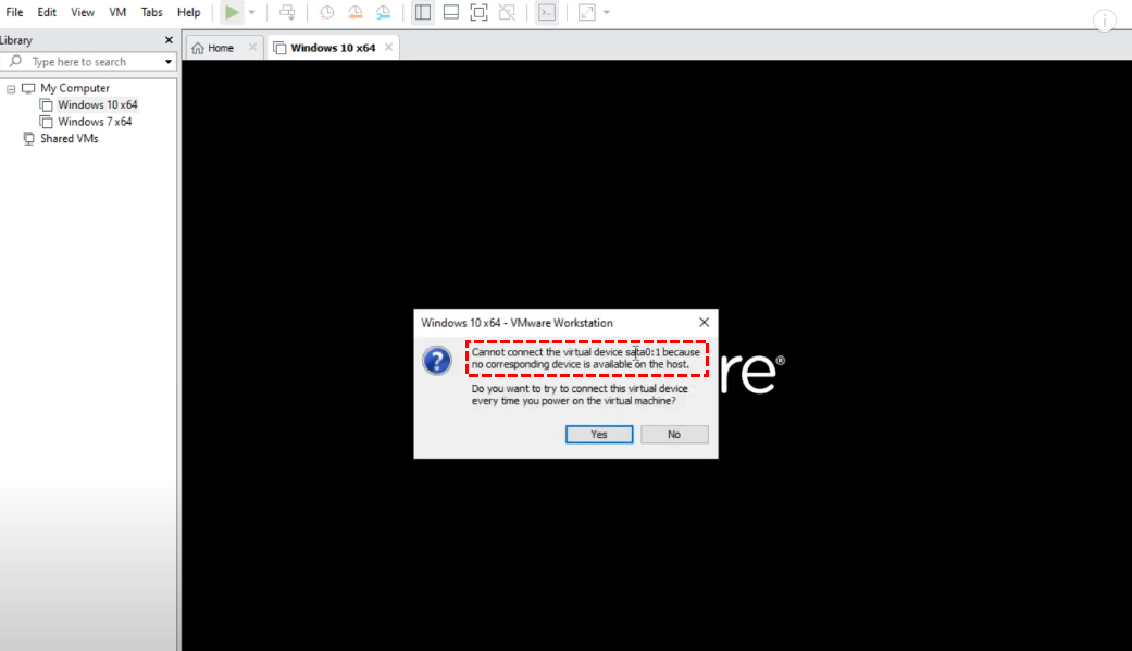 Fix: VMware Cannot Connect to Virtual Machine Error