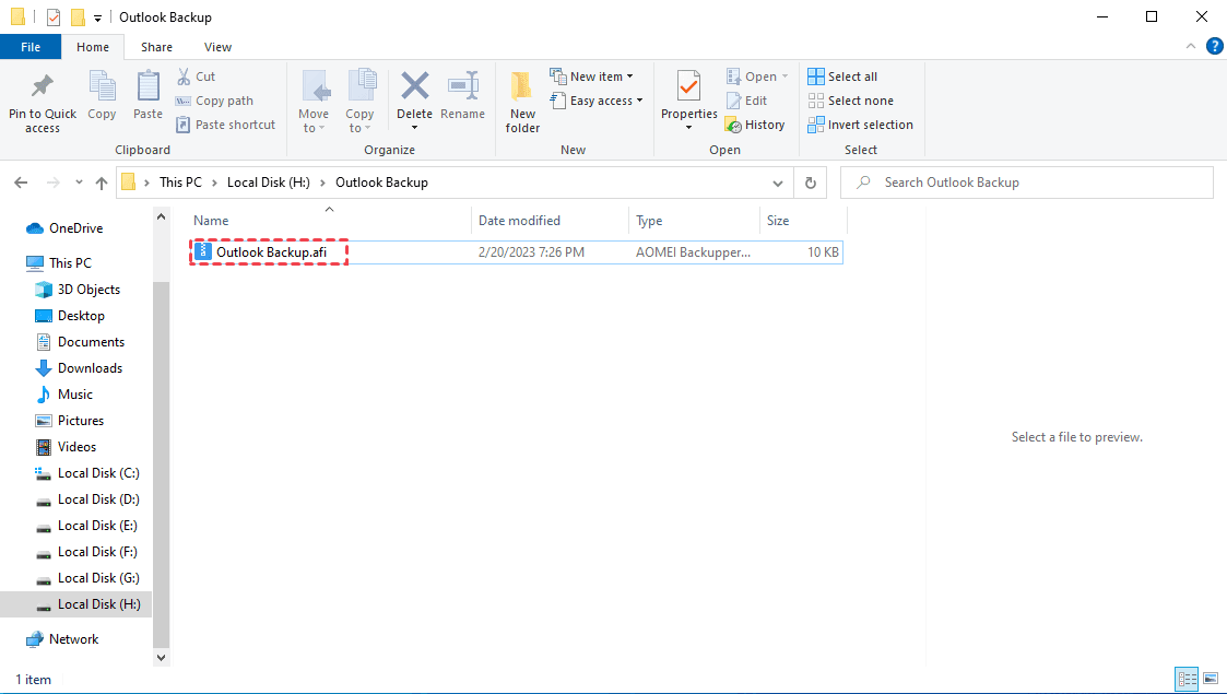 How to Backup Outlook Email with AOMEI Backupper
