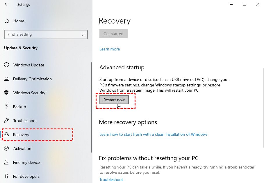 Windows 10 Install Recovery Environment and Error (All in One)