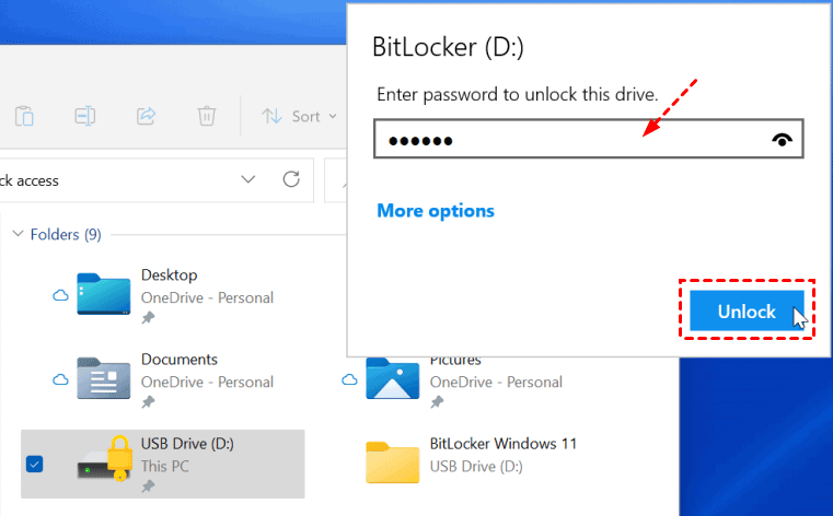How to Turn on or off Bitlocker to Go in Windows 11