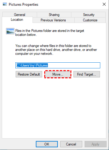 Windows 11 Move Pictures Folder to Another Drive
