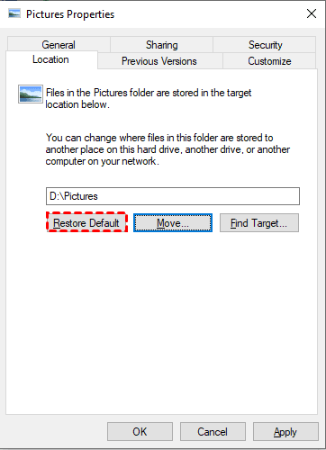 Windows 11 Move Pictures Folder to Another Drive