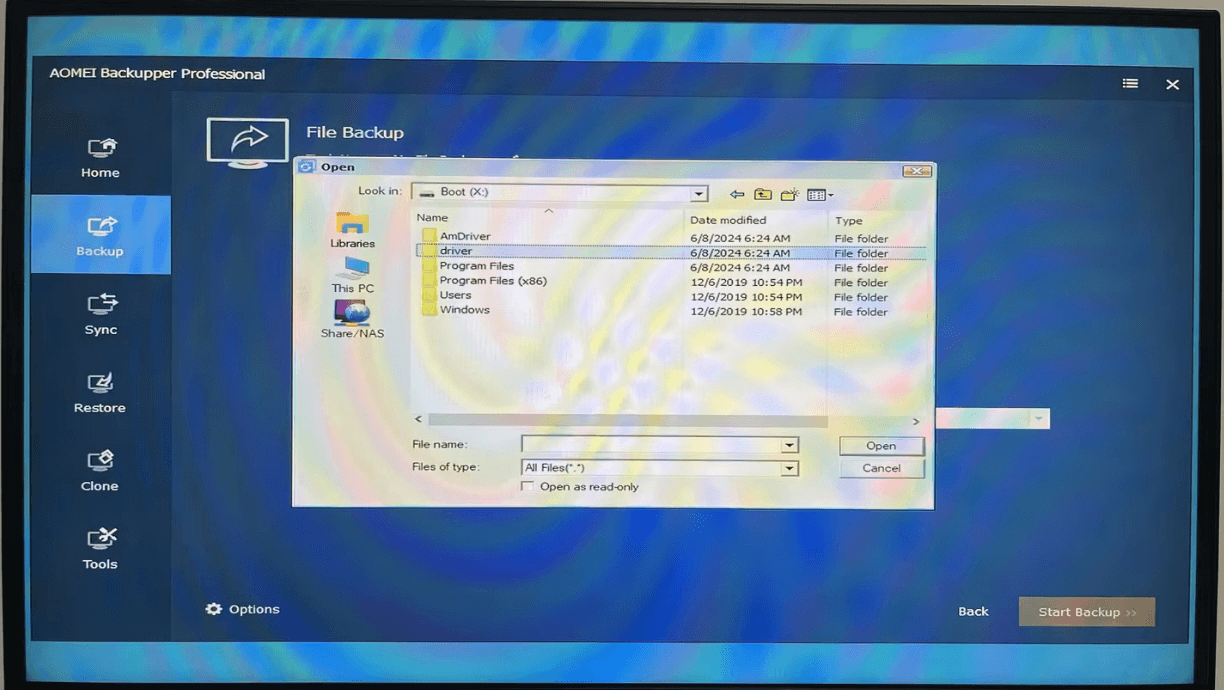 Backupper WinPE Cannot Recognize NVME drives