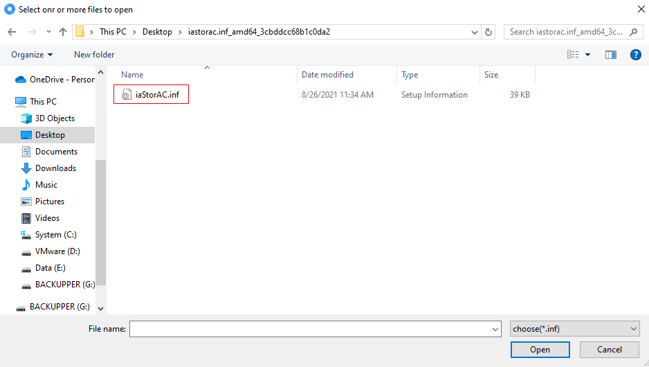 Backupper WinPE Cannot Recognize NVME drives