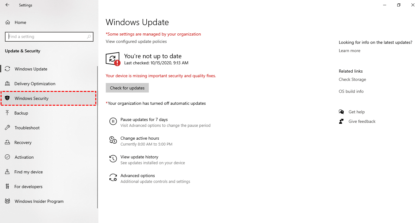 How to fix error Failed to enable backup service?