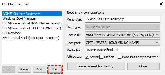 How to Remove Boot Menu Created by AOMEI?