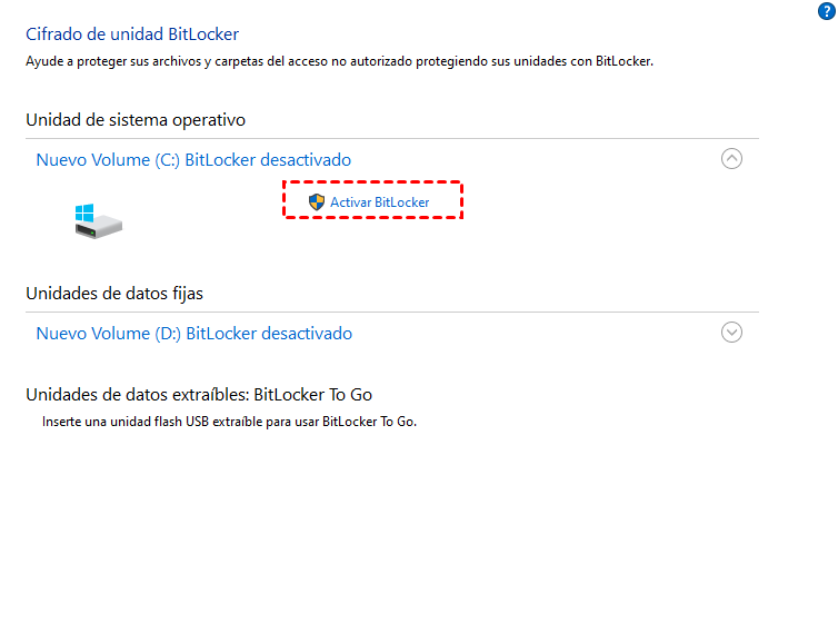 Activar o desactivar el cifrado de dispositivos en Windows 11