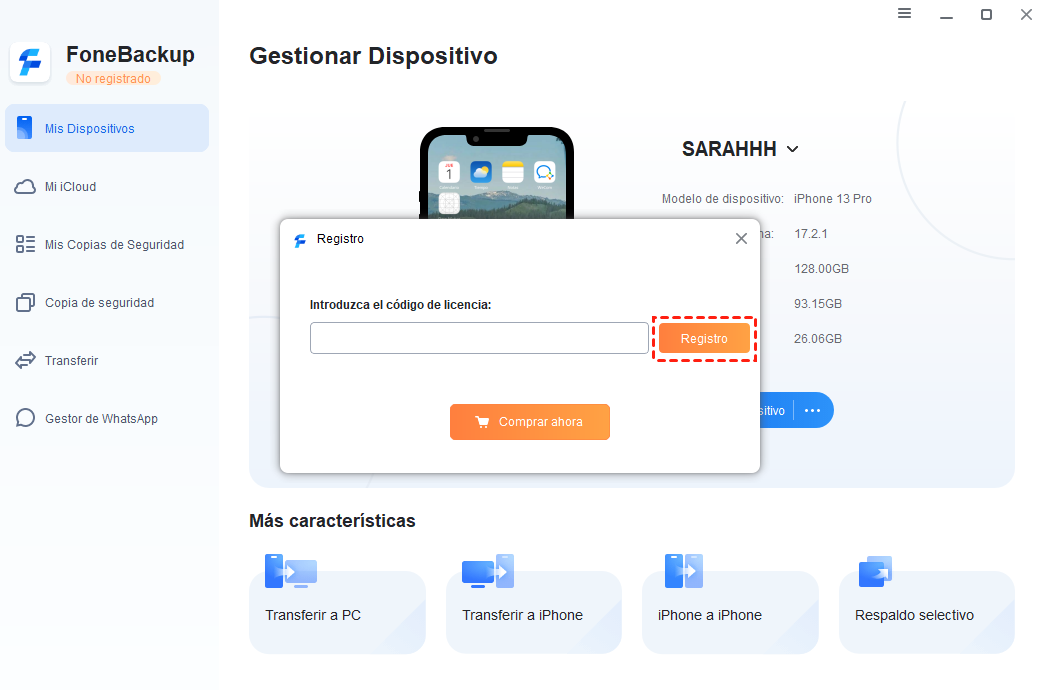 Cómo registrar FoneTool