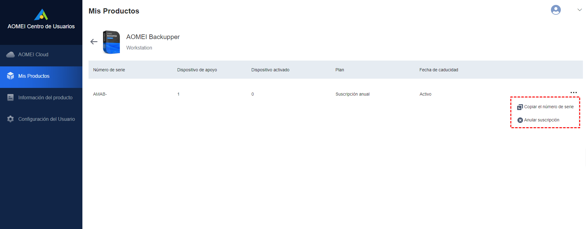 ¿Cómo Administrar Su Cuenta AOMEI?