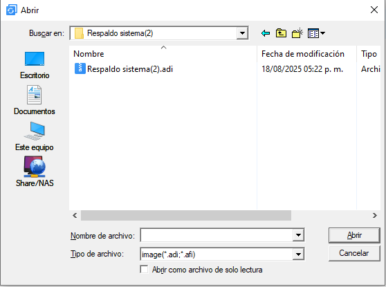 Cómo Restaurar un Solo Archivo a Partir de una Imagen de Copia de Seguridad