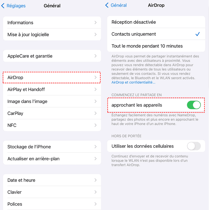 Comment transférer les contacts d'un iPhone à un autre