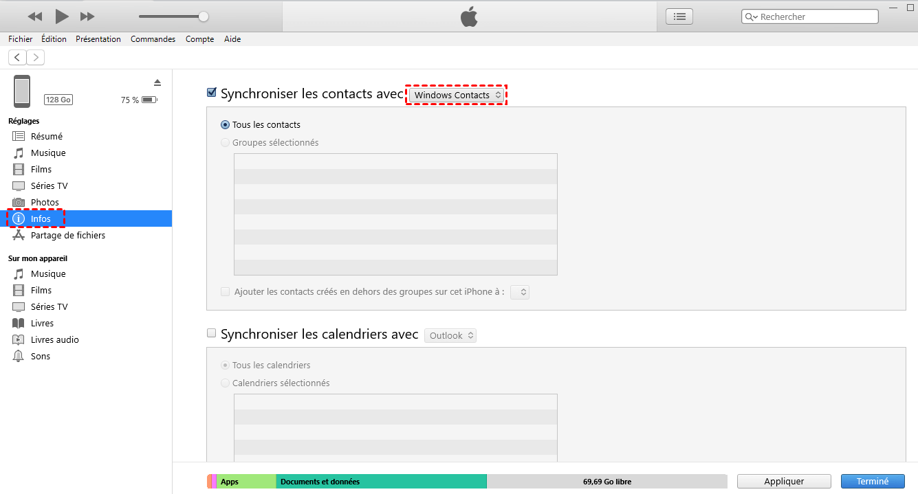 Comment transférer les contacts d'un iPhone à un autre